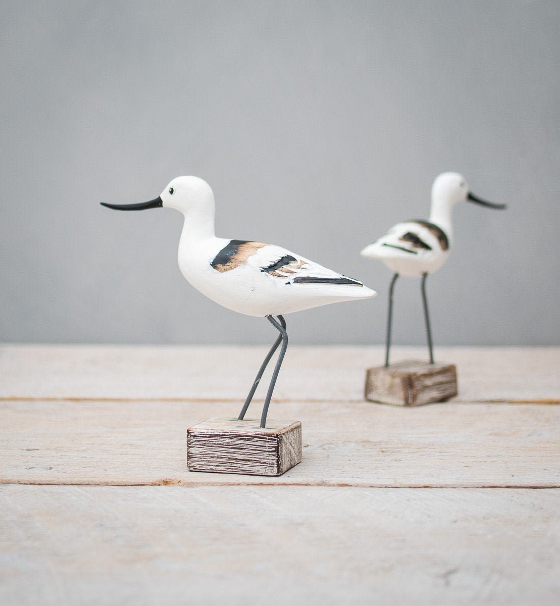 Mini Avocet Hand Carved Wooden Bird | Etsy