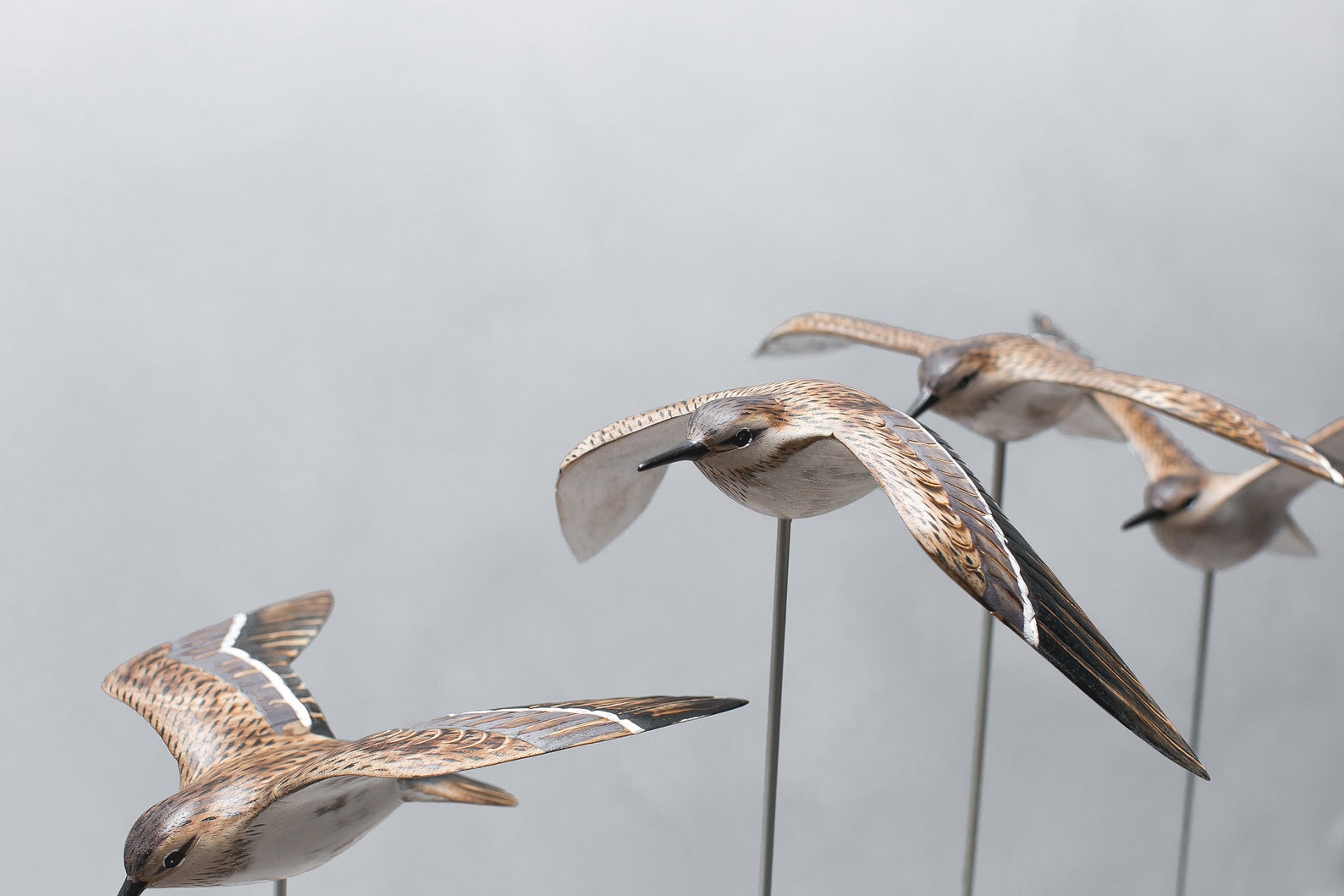 Sanderlings Flying Hand Carved Wooden Birds | Etsy