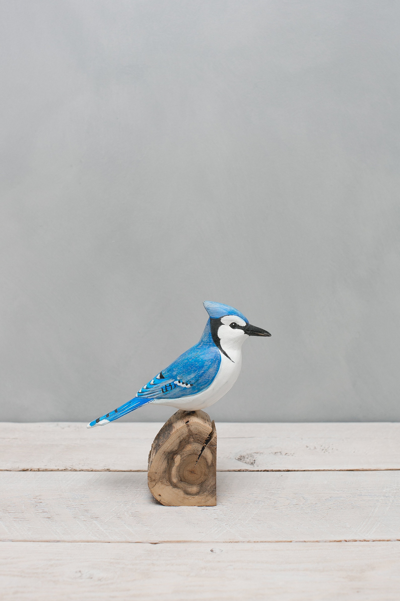 Blue Jay - 8"h - Hand Carved Wooden Bird - Etsy Canada