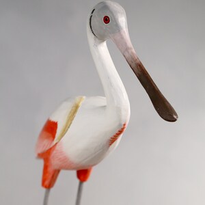 Spoonbill - 13"h - Hand Carved Wooden Bird - Etsy