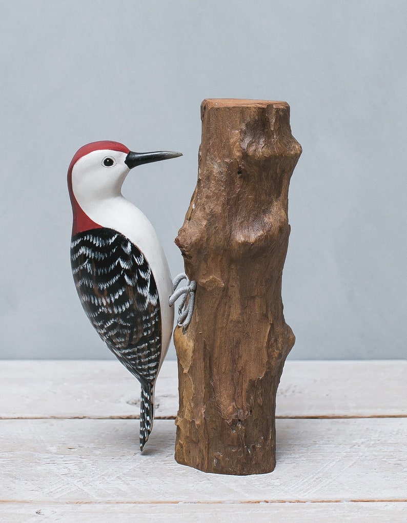 Red Bellied Woodpecker Hand Carved Wooden Bird - Etsy