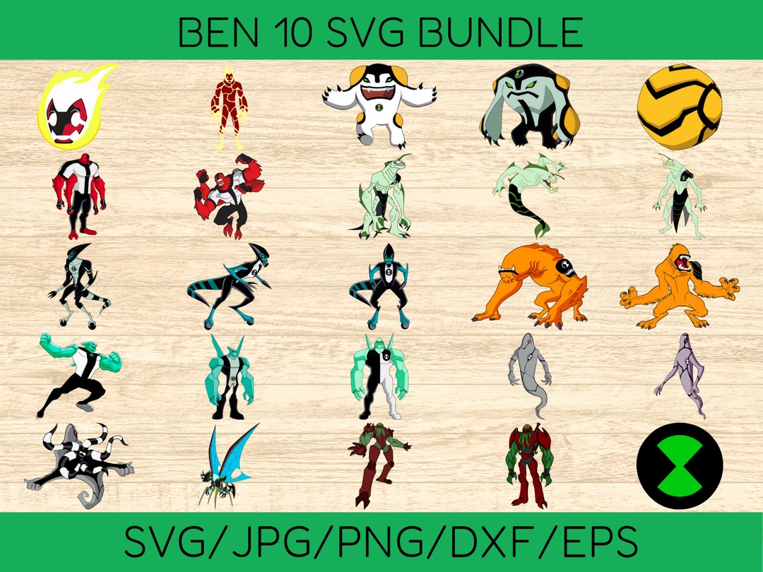 Ben 10 Sticker Svg Bundle, Svg Bundles, Digital Vector File, Instant ...