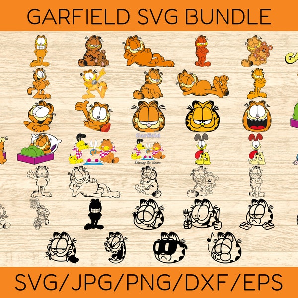 Garfield Svg - Etsy