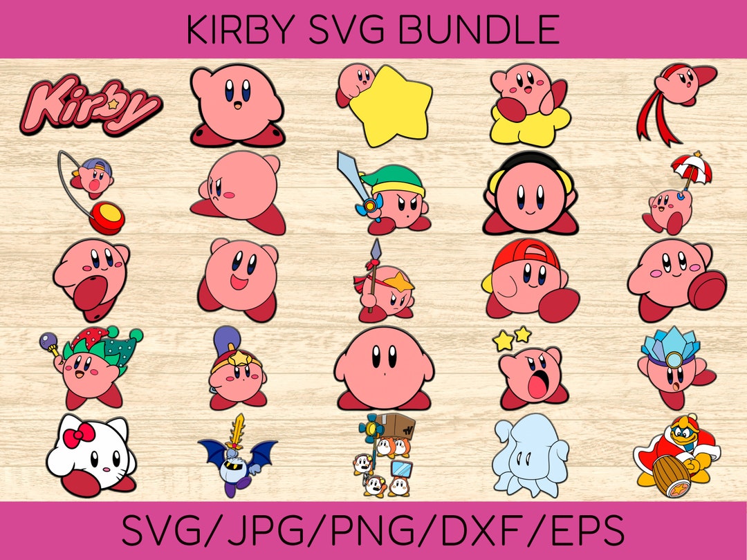 Kirby SVG-Bundle, Kirby Logo PNG, Kirby Digitale Datei, Kirby ...