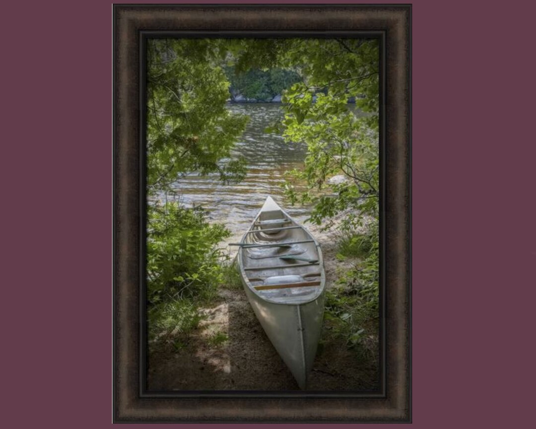 Canoe by Brooke T. Ryan 20x28 Boat Lake River Waterscape Framed Art ...