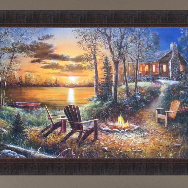 Log Cabin Art - Etsy
