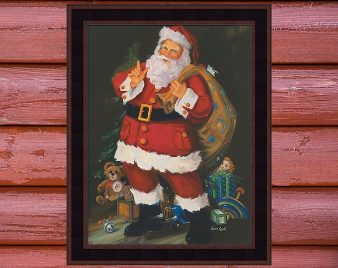 Merry Christmas Santa by Susan Comish - Etsy
