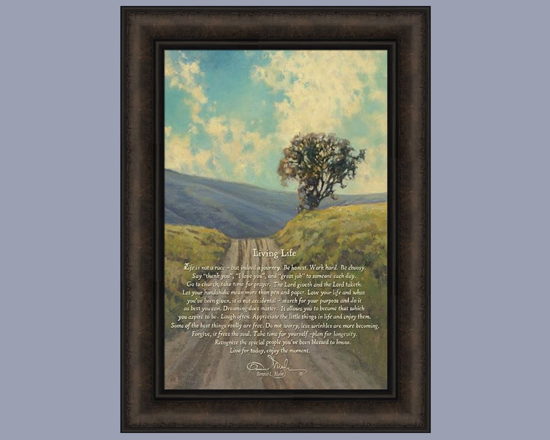 Living Life by Bonnie Mohr 16x22 Tree Hills Dirt Road Life is A Journey ...