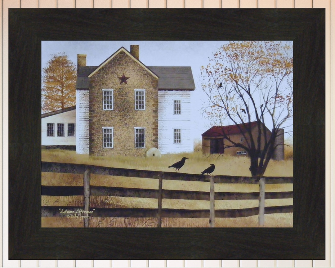 Autumn Afternoon by Billy Jacobs 16x20 Farmhouse Barn Country Folk Art ...