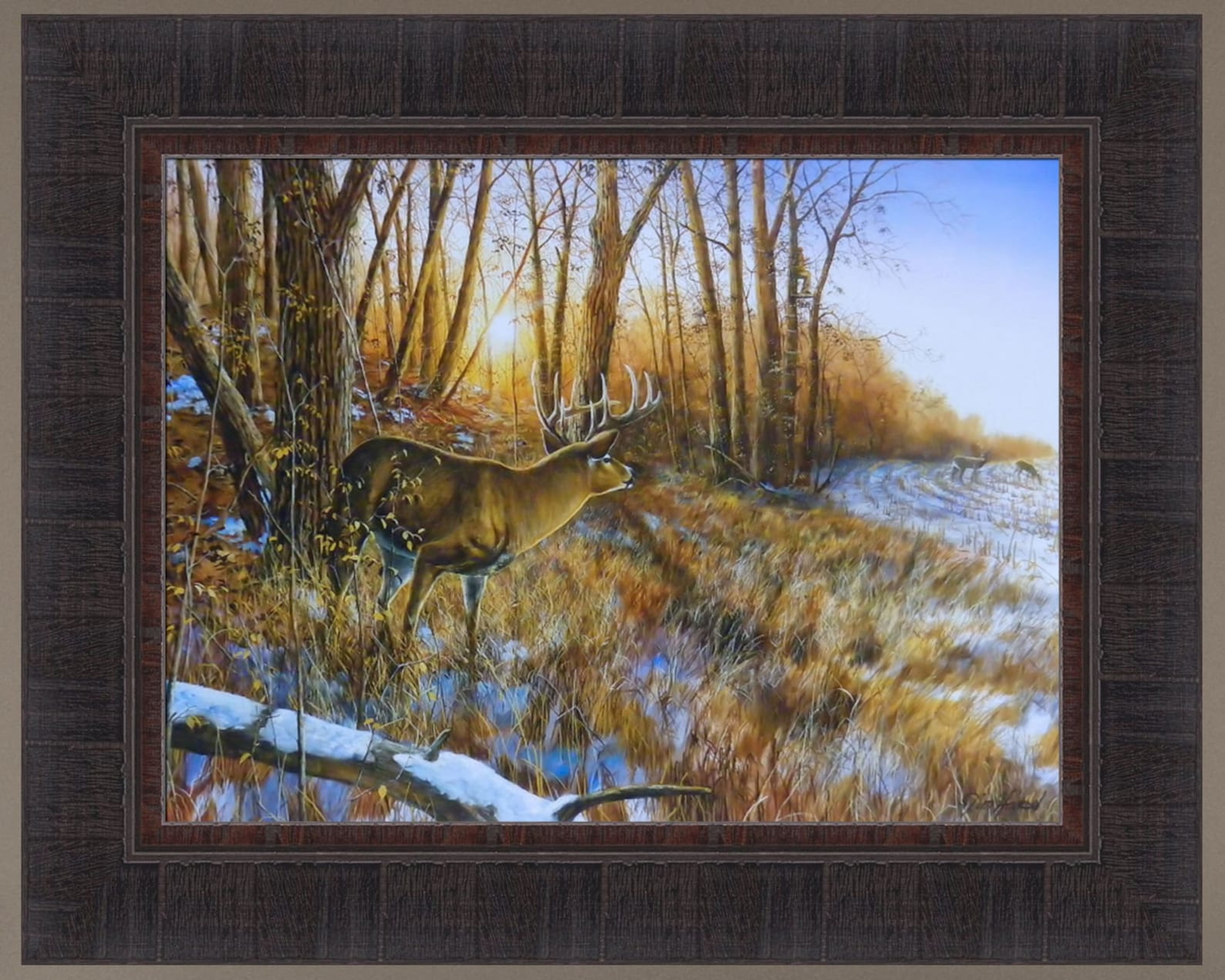 Passing the Buck by Jim Hansel 17x21 Deer Hunting Framed Art Print Wall ...