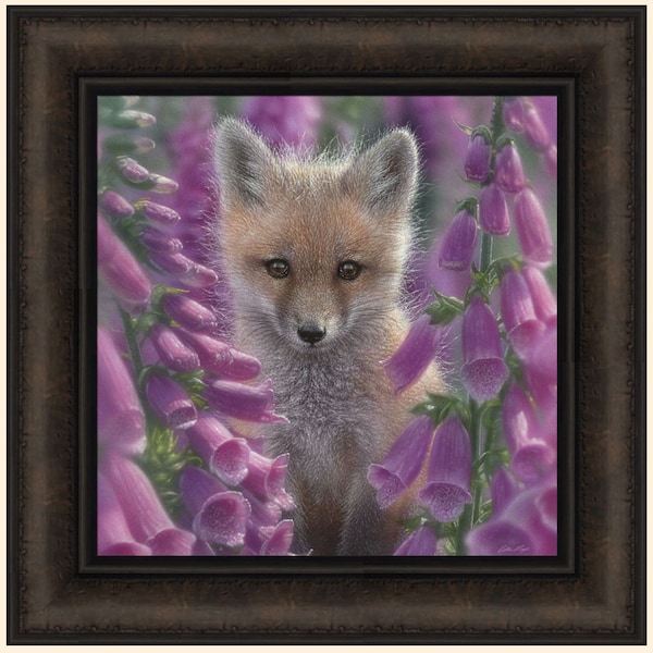 Purple Fox Wall Art - Etsy