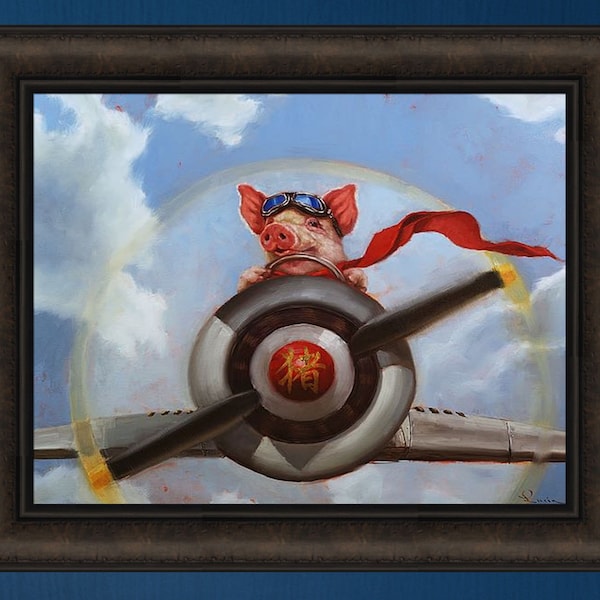Flying Pig Print - Etsy