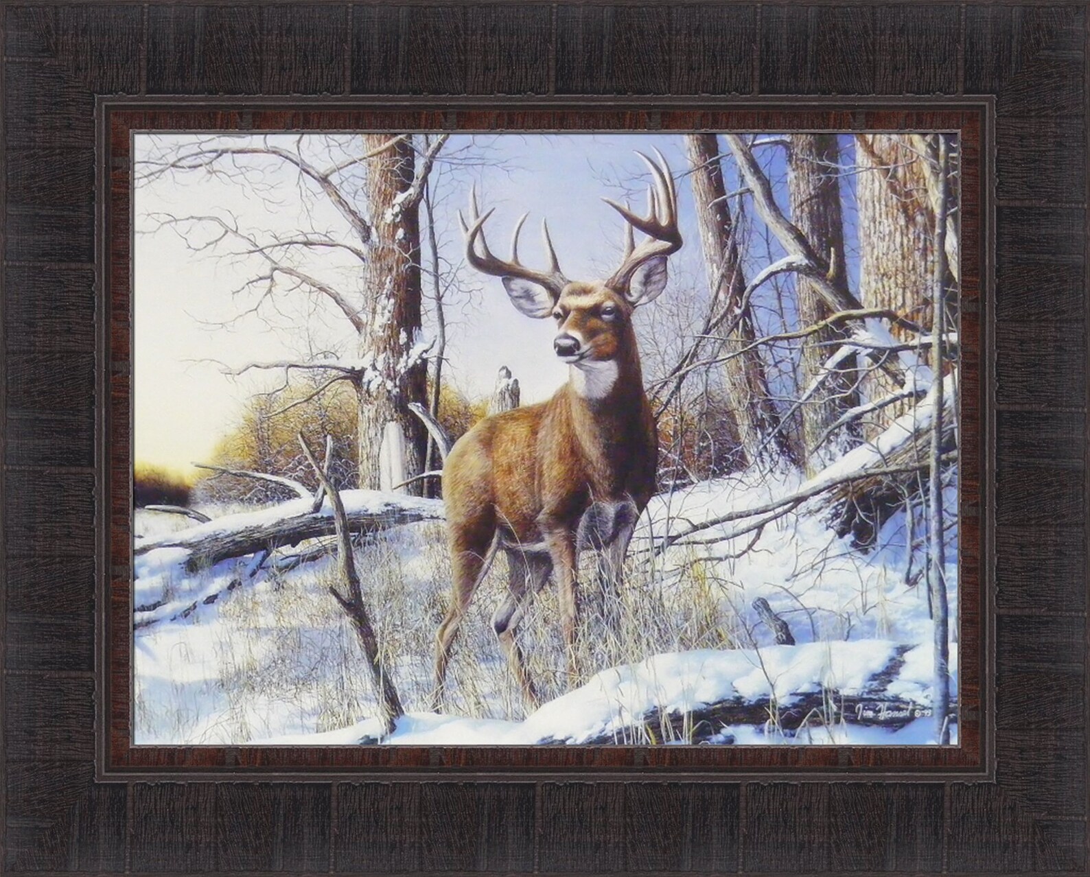 After the Season by Jim Hansel 17x21 Buck Deer Snow Hunting Framed Art ...