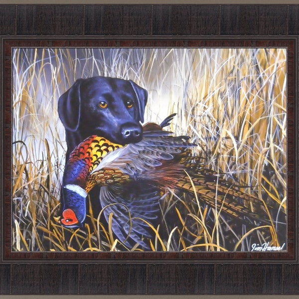 Black Lab With Pheasant - Etsy