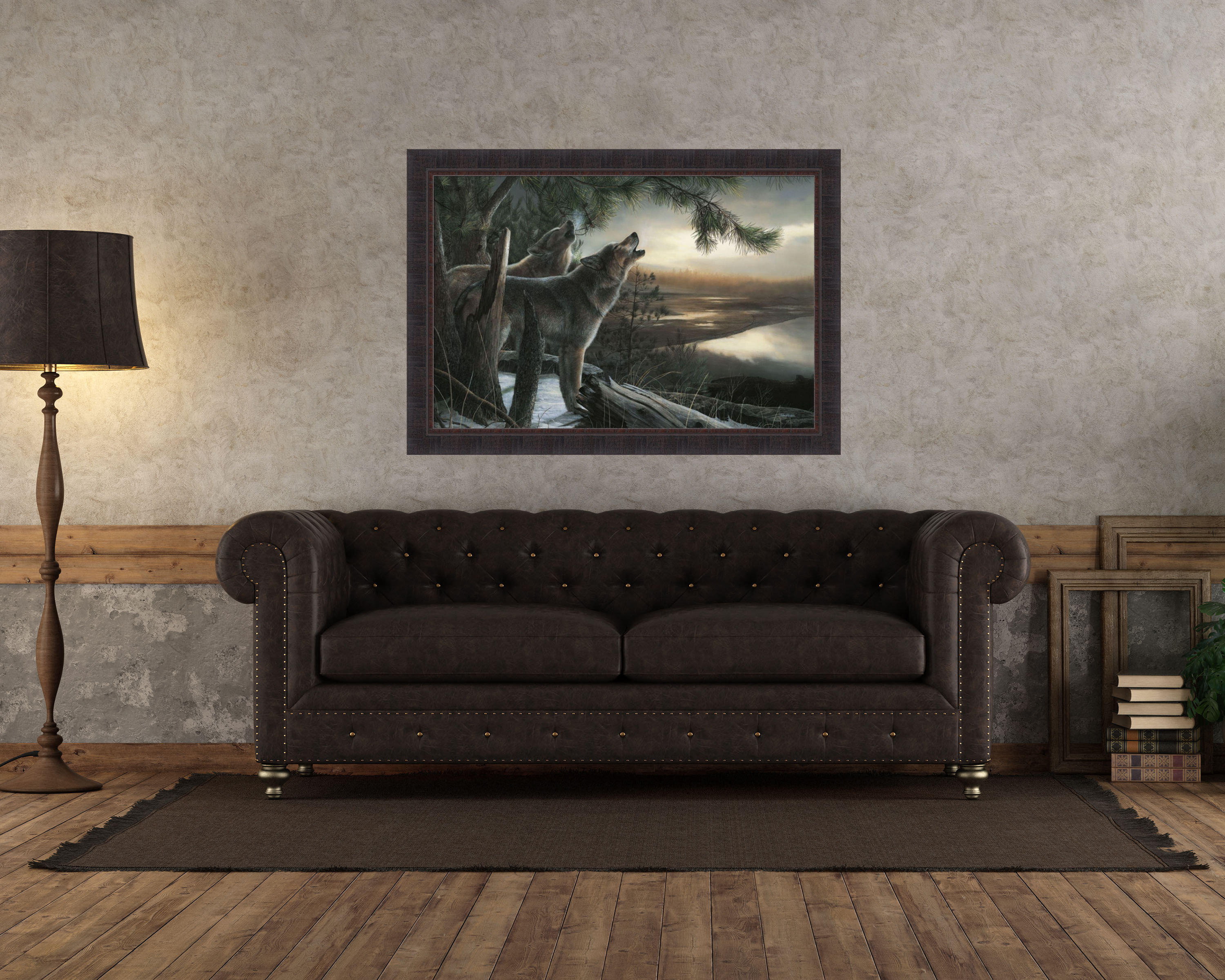 Wild Ones by Kevin Daniel 29x41 Howling Wolves Wolf Framed Art Print ...