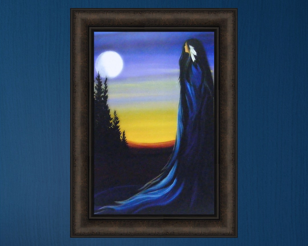 Morning Prayer by Betty Albert 16x22 Cree Indian Native American Woman ...