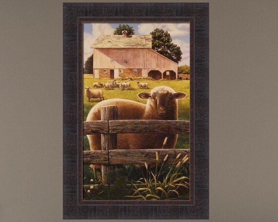 Old Homestead by Doug Knutson 19x28 Sheep Barn Farm Fence - Etsy