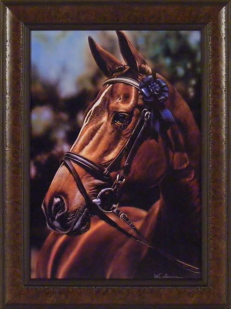 Best of Show by Ron Iverson 17x22 Blue Ribbon Horse Equestrian | Etsy