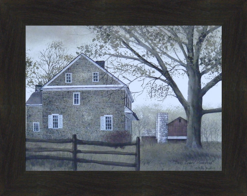 Bucks County Homestead by Billy Jacobs 16x20 Stone Brick House | Etsy