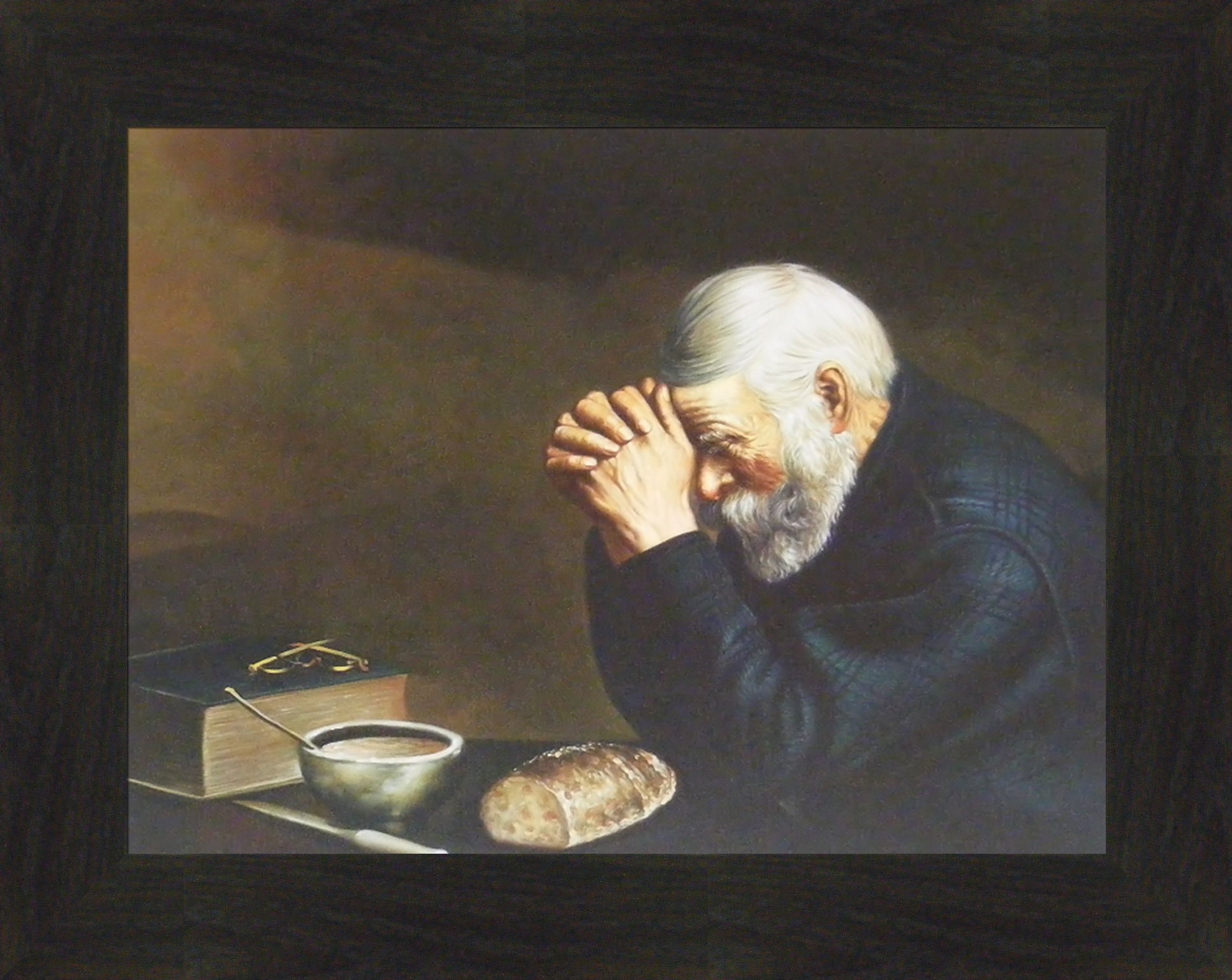 Grace by Eric Enstrom 16x20 Daily Bread Man Praying at Dinner Table ...