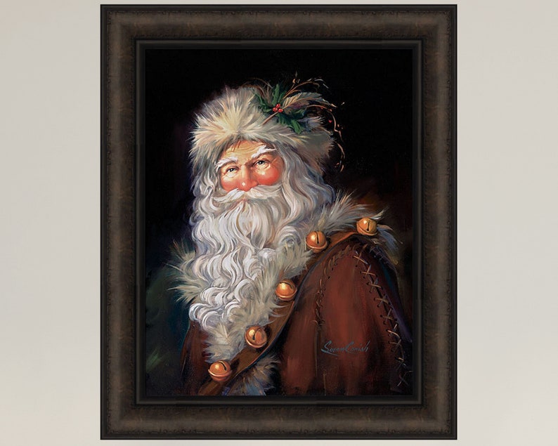 Father Christmas woodland Santa by Susan Comish 18x22 Santa - Etsy