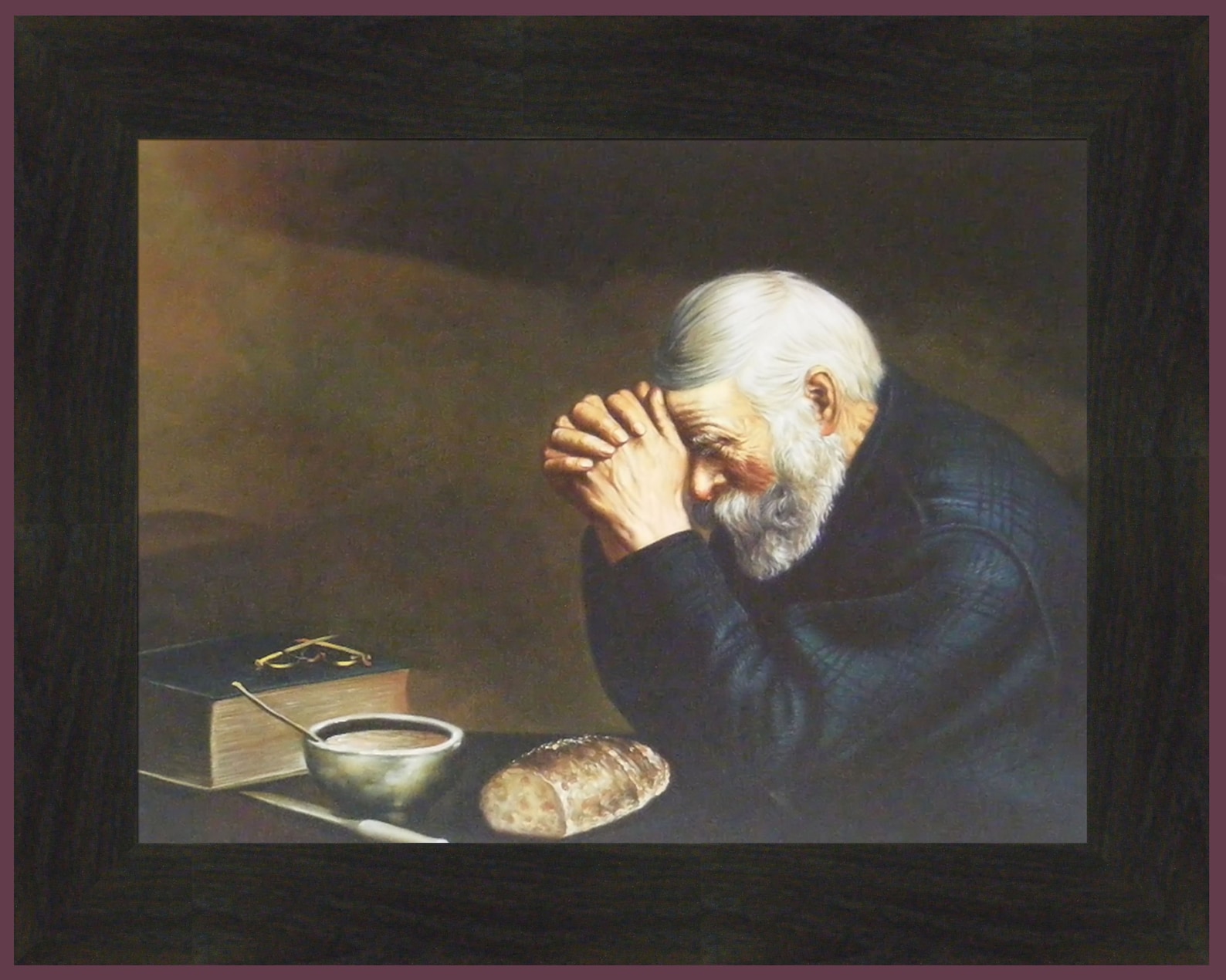 Grace by Eric Enstrom 16x20 Daily Bread Man Praying at Dinner Table ...
