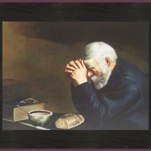 Grace by Eric Enstrom 16x20 Daily Bread Man Praying at Dinner Table ...