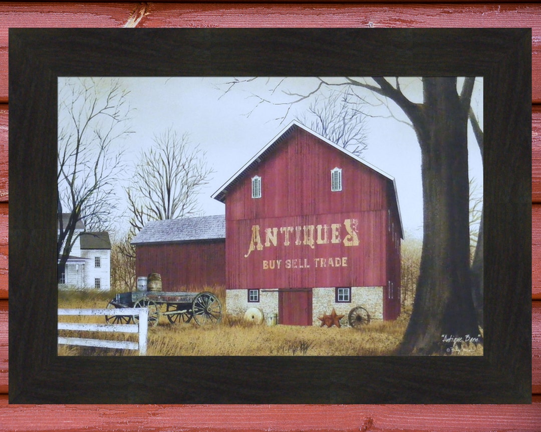 Antique Barn by Billy Jacobs 16x22 Country Red Barn Farm Americana ...