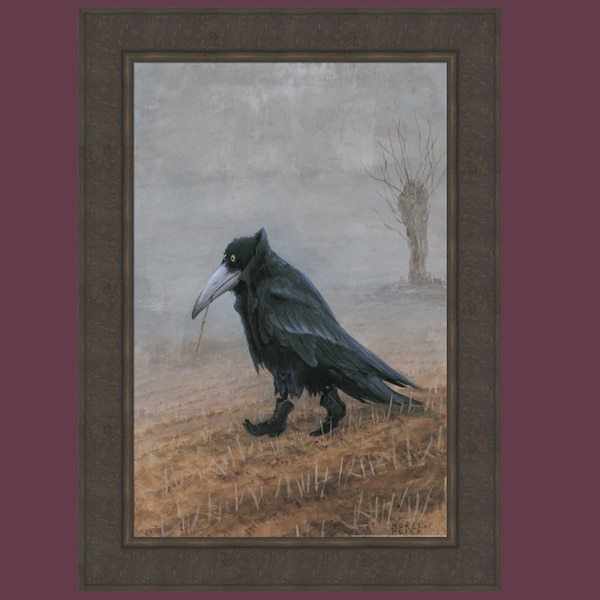 Crow Wearing Boots - Etsy
