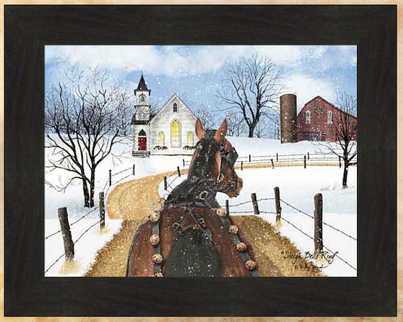 Sleigh Bells Ring by Billy Jacobs 16x20 Horse Drawn Buggy Snow | Etsy