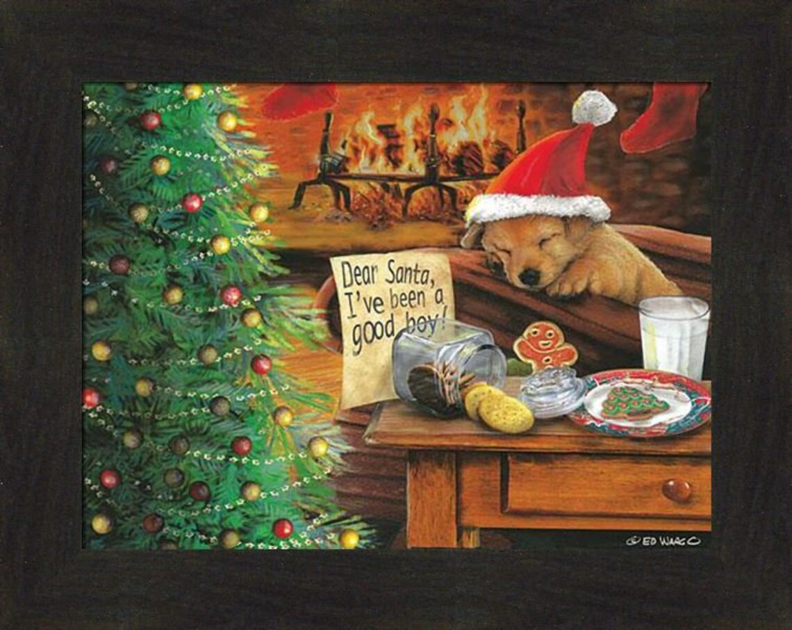 I've Been A Good Boy by Ed Wargo 16x20 Christmas Santa | Etsy