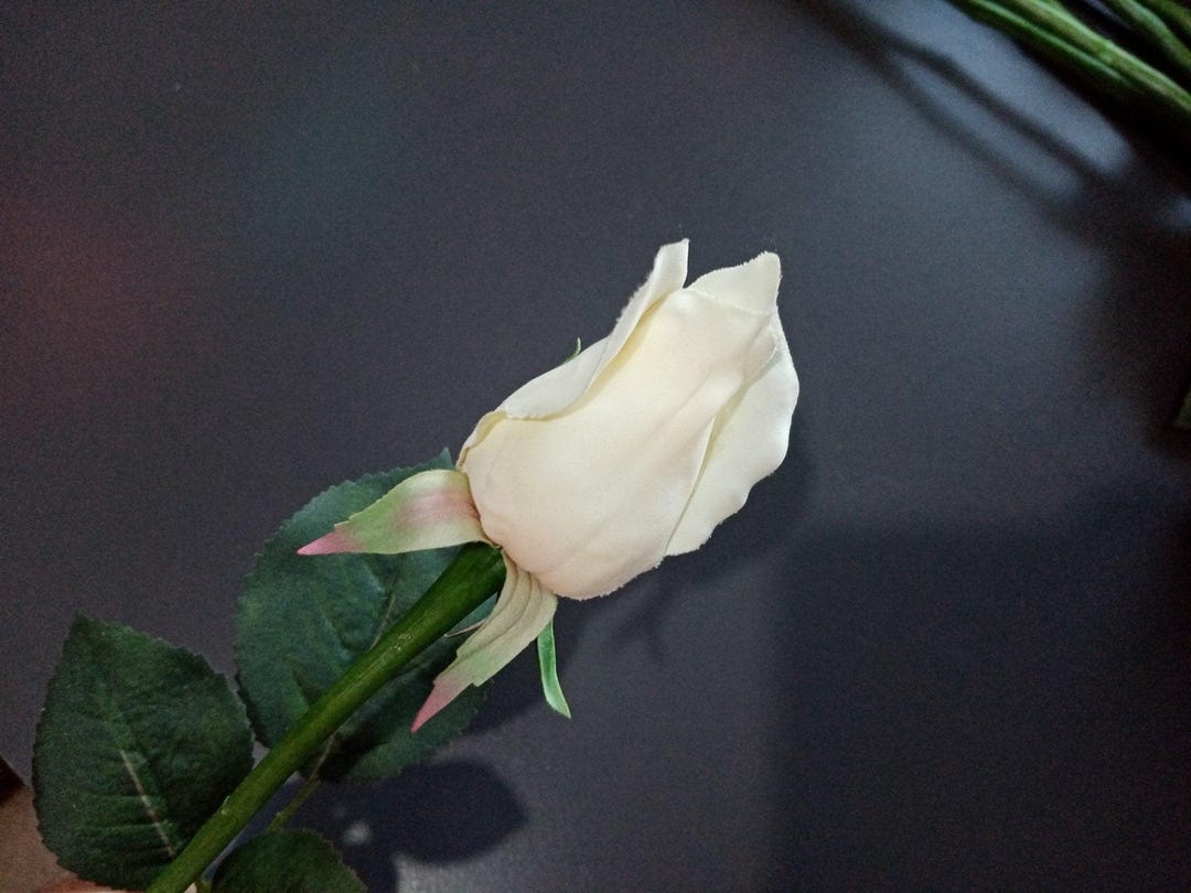 Artificial Cream Roses, Real Touch White Bud Roses, White Flowers ...