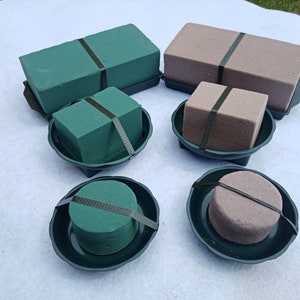 Flower Arranging Floral Foam in Tray Wet or Dry Flower Oasis Foam. Tray ...