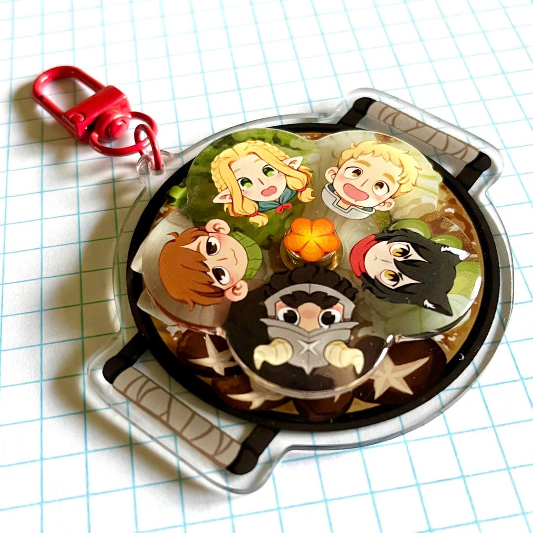 Dungeon Meshi Spinning Charm: Delicious in Dungeon Acrylic Keychain - Etsy