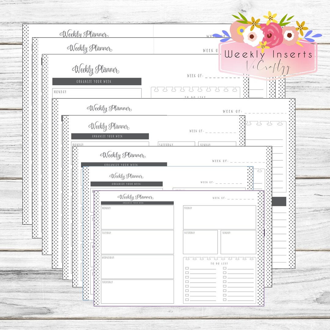 Polka Dot Weekly Travelers Notebook | Midori Insert | Journal Insert ...