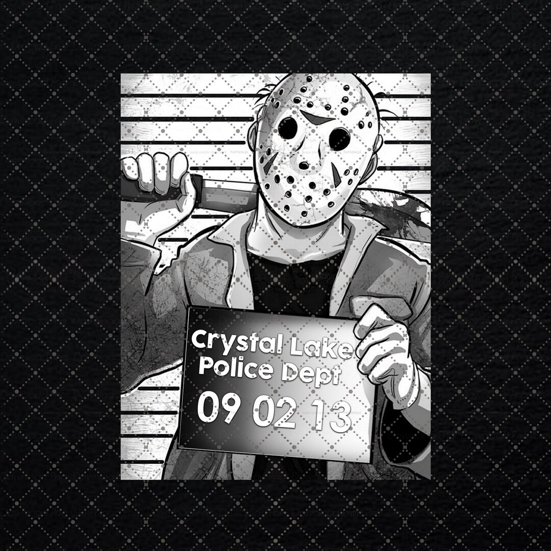 Jason Voorhees Mugshot Halloween PNG Horror Characters PNG - Etsy