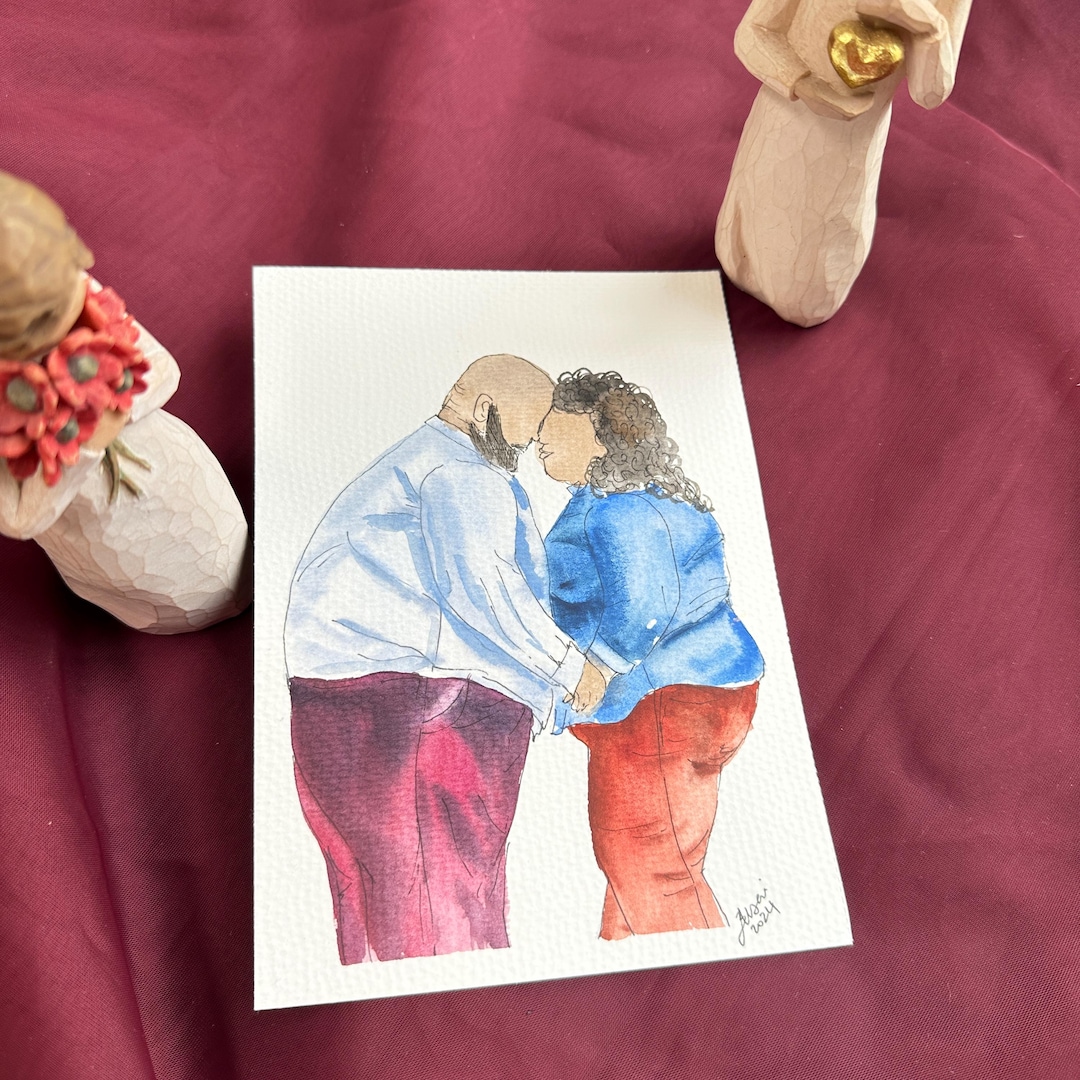 CUSTOM Faceless Portraits From Photos-watercolor Painting From Photo ...