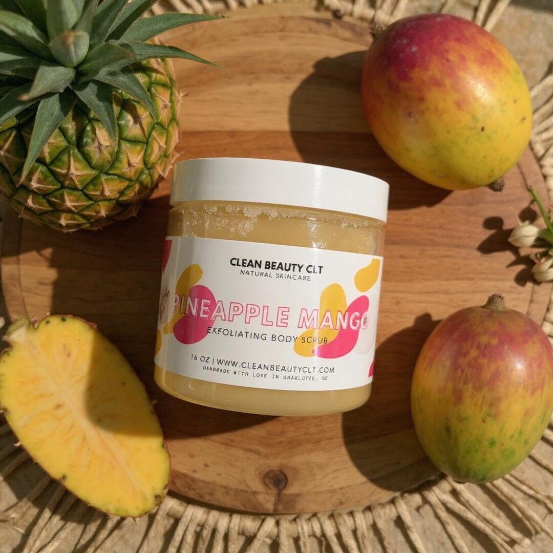 Pineapple Mango Body Scrub – Tropical Sugar Scrub With Grapeseed Oil ...