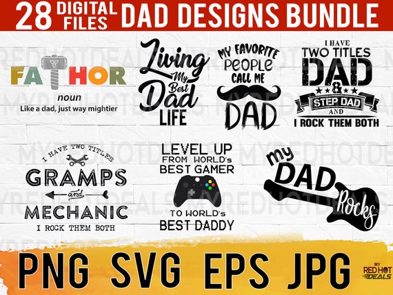 Dad Designs SVG Bundle Gamer Daddy Svg Fathor Fathers Day | Etsy