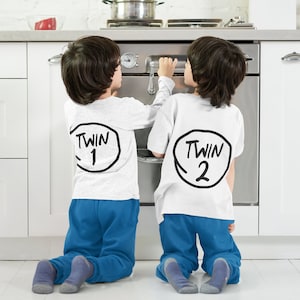 Twin 1 and Twin 2 Svg Png Eps Matching Printable Bundle, Iron-on ...