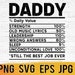 Daddy Nutrition Facts Svg, Funny Dad Gifts Fathers Day Svg, Dad Designs ...