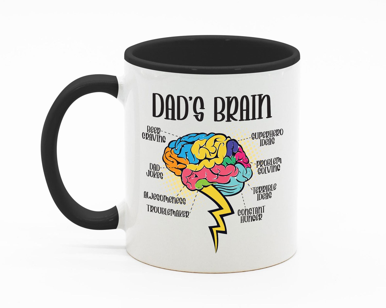 Dads Brain Jokes Problem Solving Superhero Awesome Trouble | Etsy