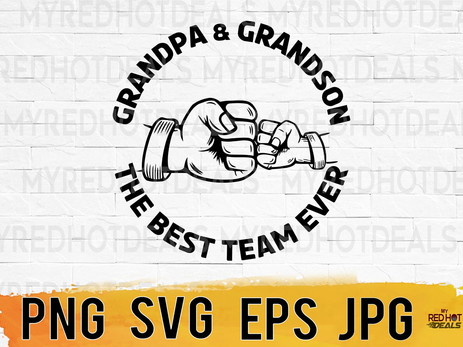 Grandpa Svg Png Eps, Grandpa and Grandson the Best Team, Grandfather ...