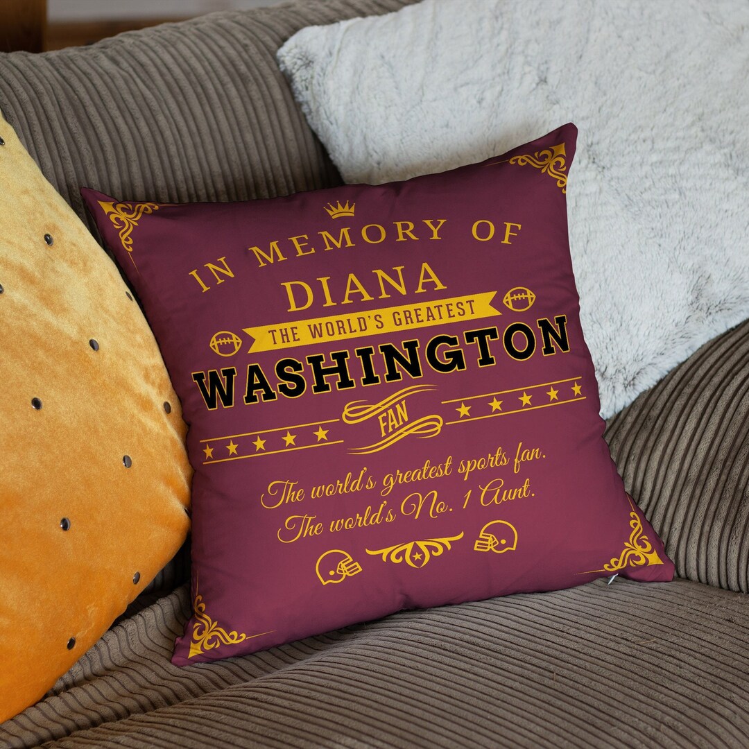 Washington Memorial Personalized Football Pillow, Custom Gift in Memory ...