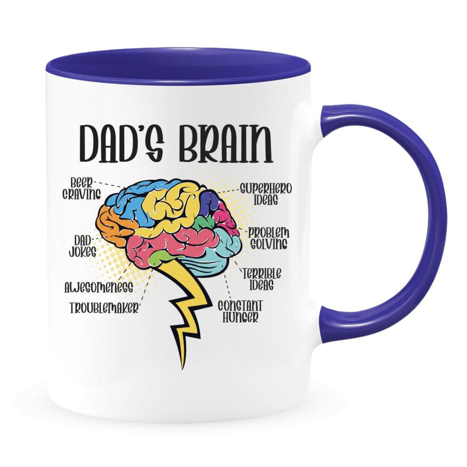 Dads Brain Jokes Problem Solving Superhero Awesome Trouble | Etsy
