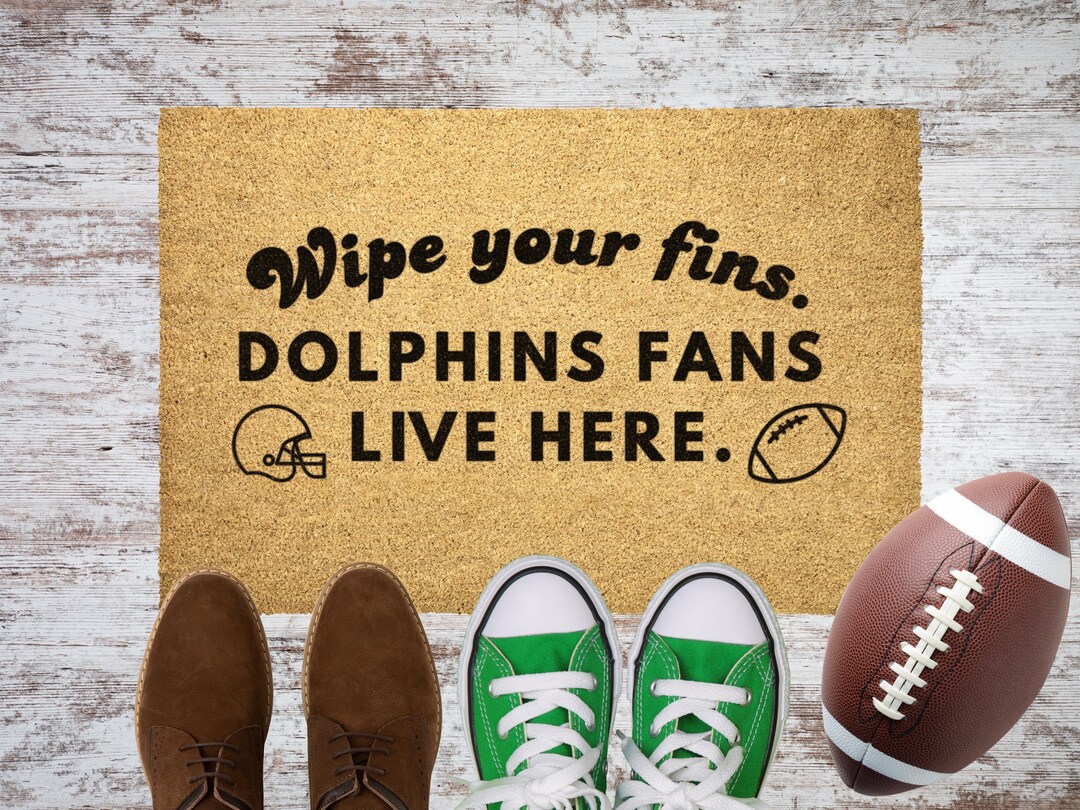 Miami Football Fan Doormat, Funny Welcome Mat, Game Day Home Decor ...
