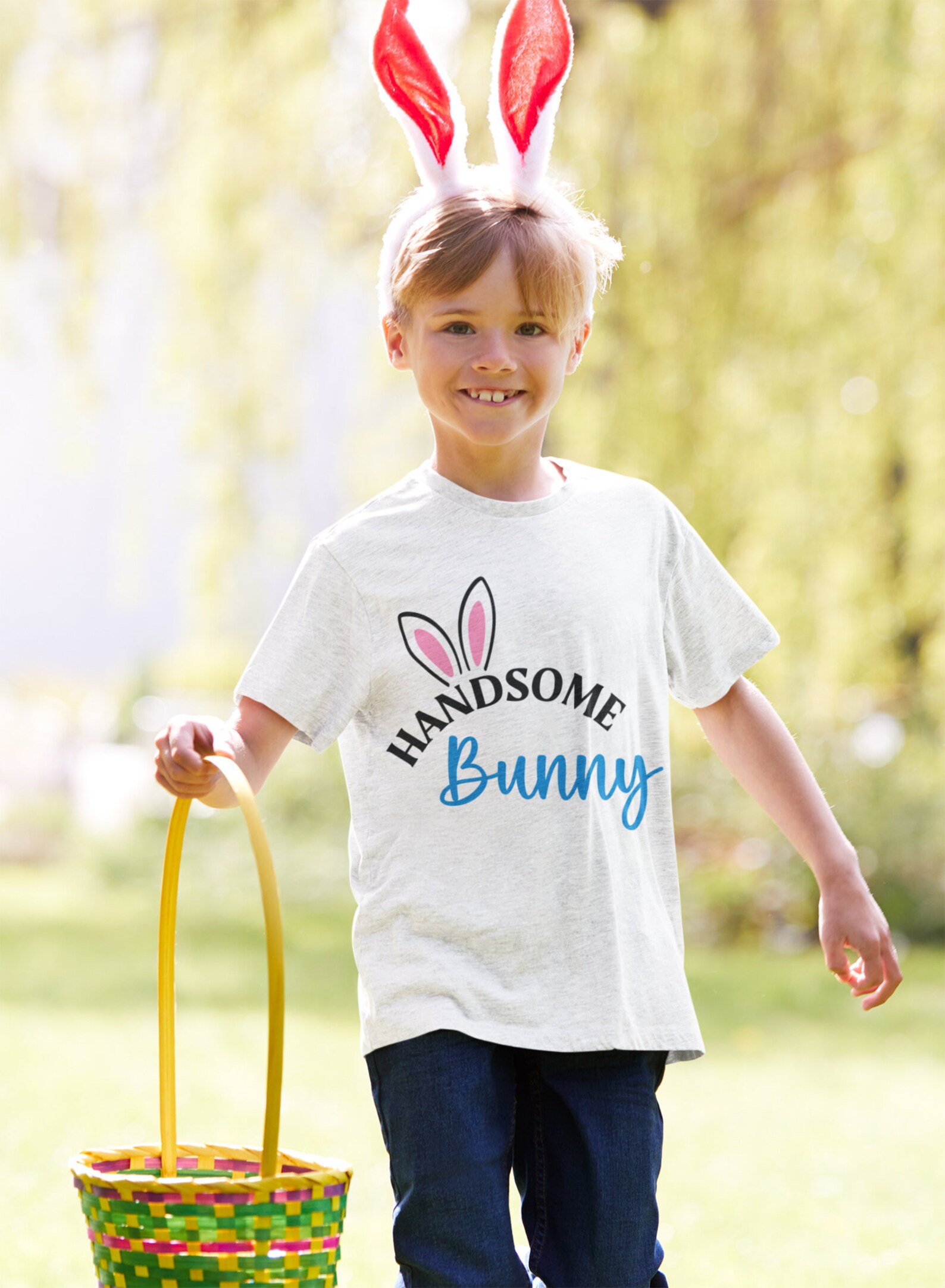 Boys Easter Svg Handsome Bunny Svg Kids Svg File for Cricut - Etsy