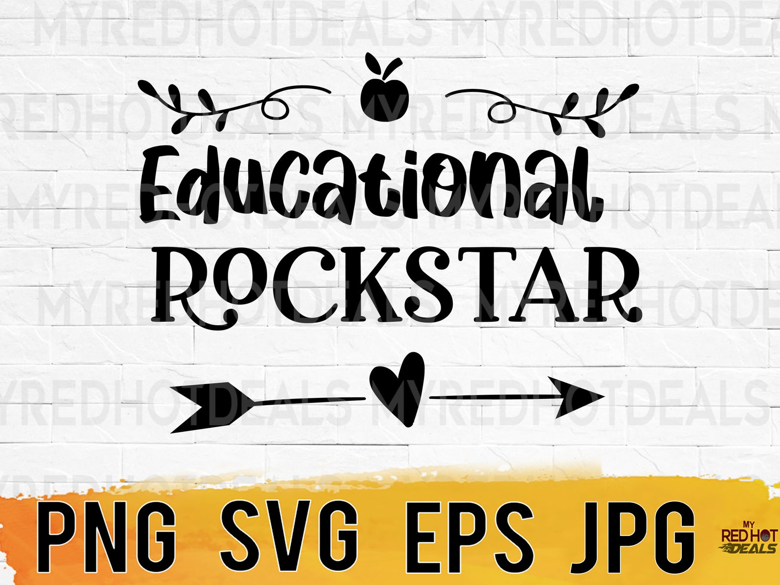 Teacher Svg, Educational Rockstar, Teachers Day Designs Svg Png Eps ...