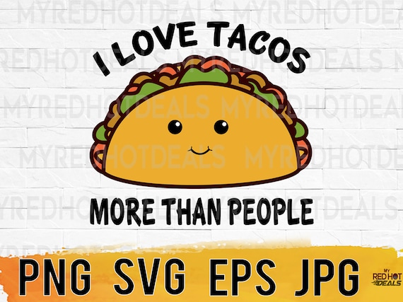 I Love Tacos Cartoon