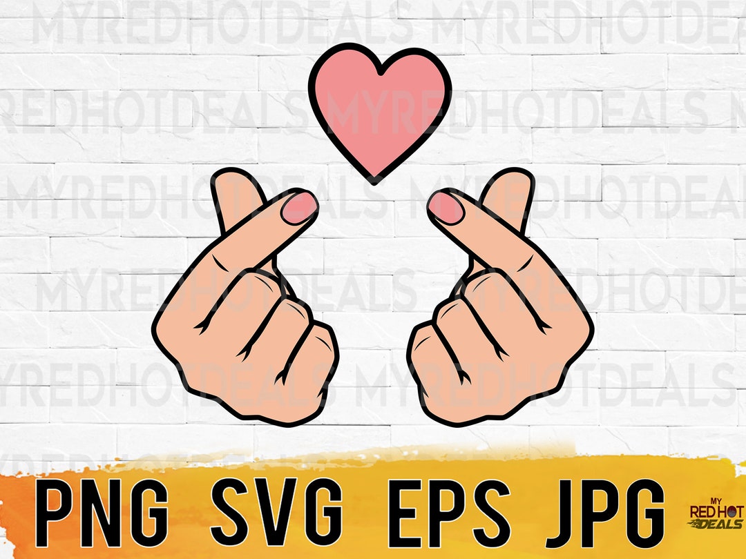 I Love You Korean Love Hand Sign SVG Png Eps, Saranghaeyo, SVG Files for Cricut, Kpop Kdrama ...